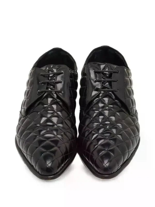 Dolce & Gabbana Quilted Leather Derby Shoes