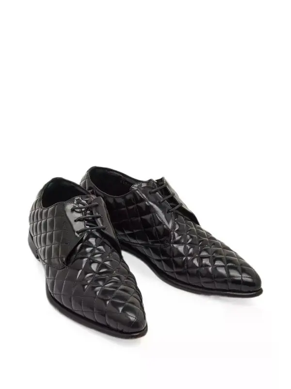 Dolce & Gabbana Quilted Leather Derby Shoes