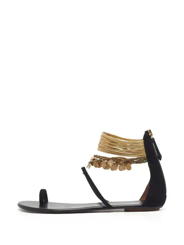 AQUAZZURA Queen Of The Desert" Sandals With Embellishments - Black