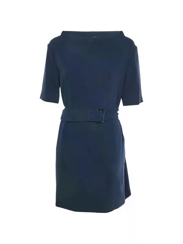 Burberry Belted Crepe Mini Dress