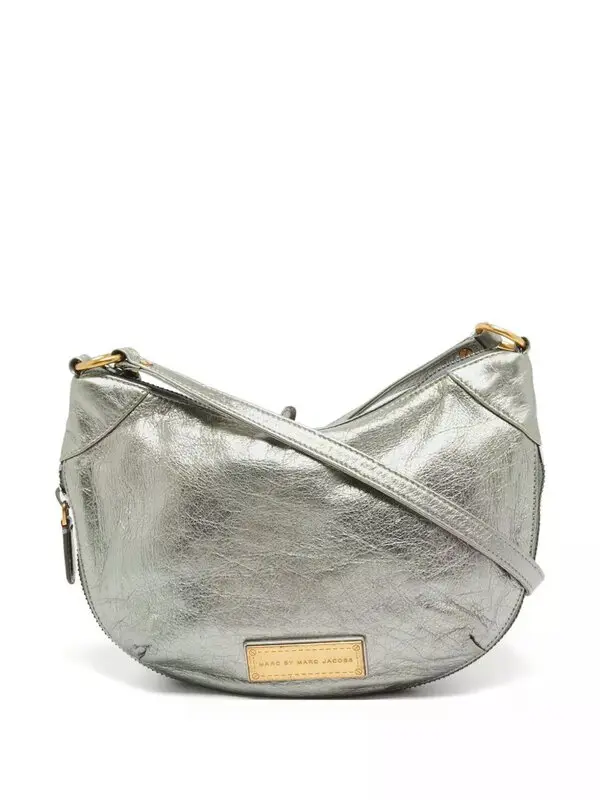 Marc Jacobs Washed Up Leather Crossbody Bag - Silver