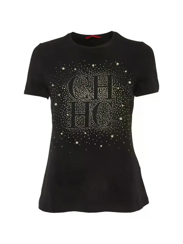 Carolina Herrera Logo-detail T-shirt - Black
