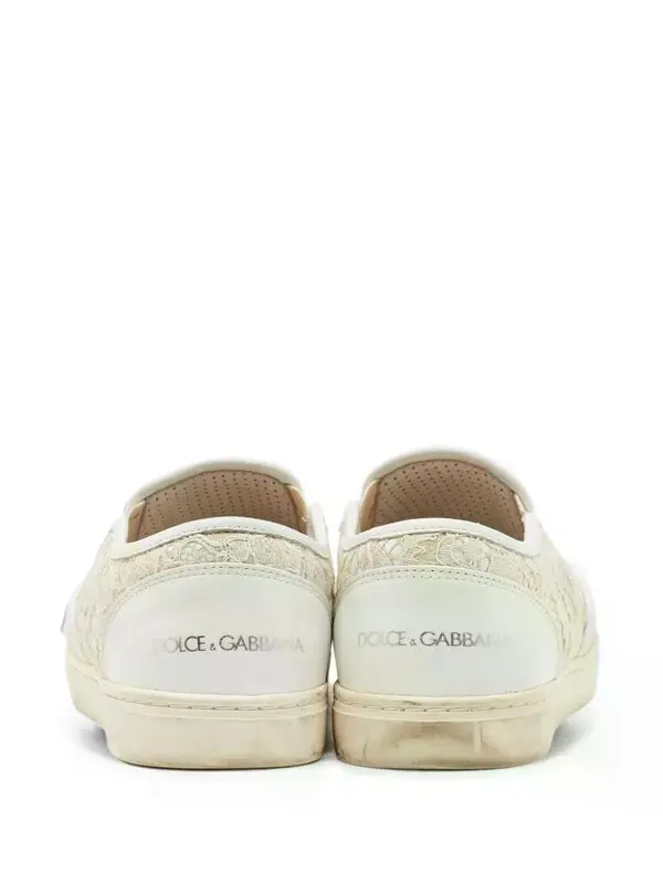 Dolce & Gabbana Lace Leather Sneakers