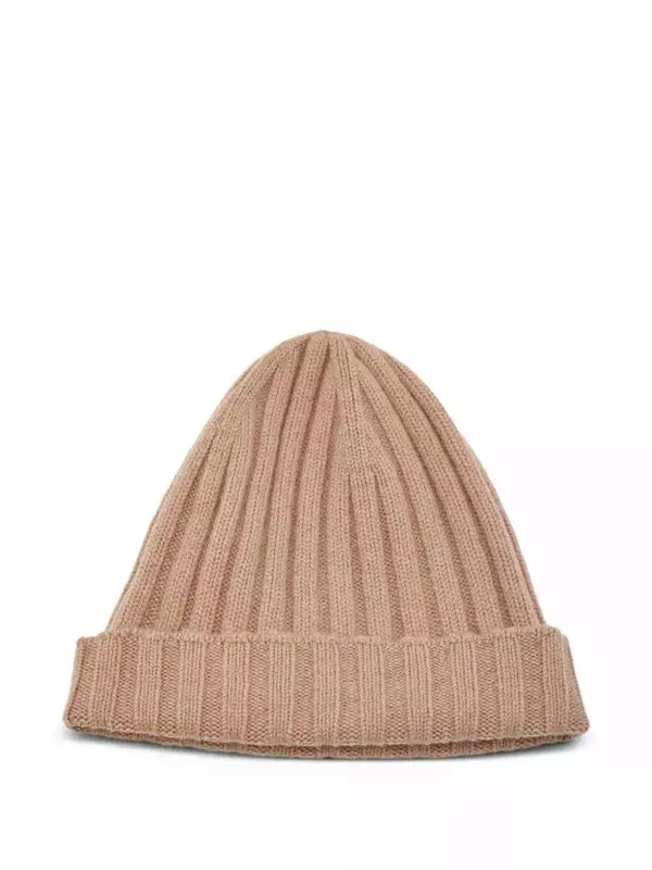 Dolce & Gabbana Rib Knit Beanie Hat - Neutrals