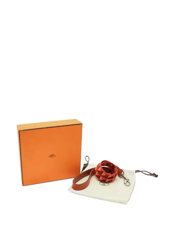 Hermès Medor Geometric-print Dog Leash - Red