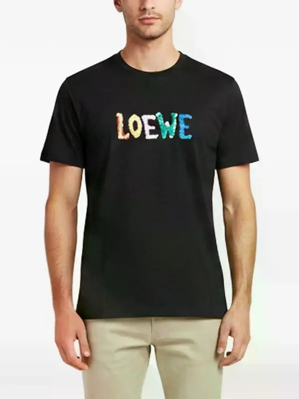 Loewe Logo Embroidered T-shirt