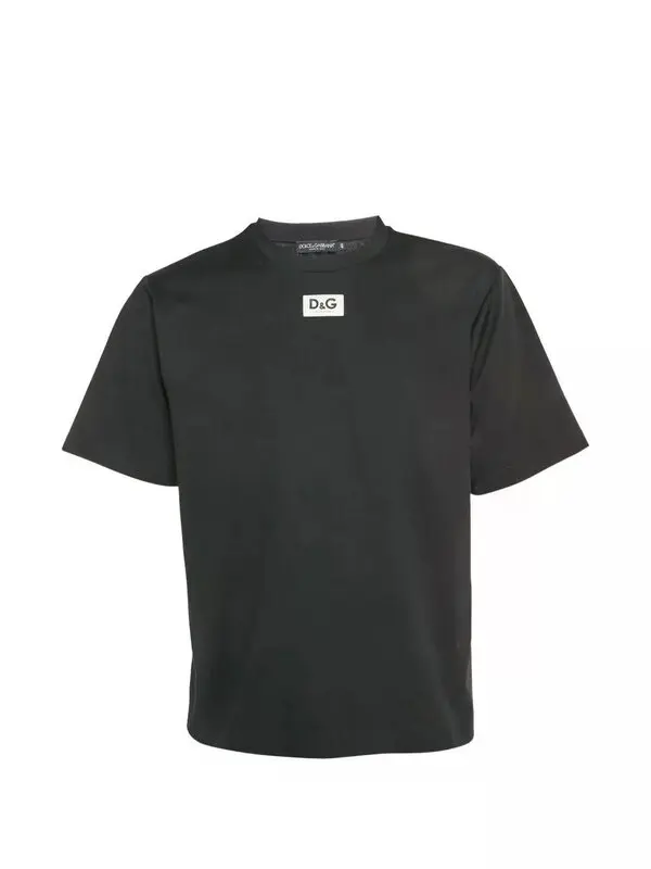 Dolce & Gabbana Crew-neck Logo-patch T-shirt - Black