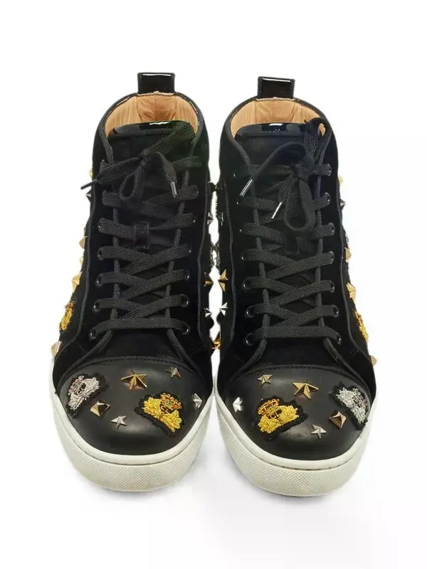CHRISTIAN LOUBOUTIN Louis Embellished High-top Sneakers