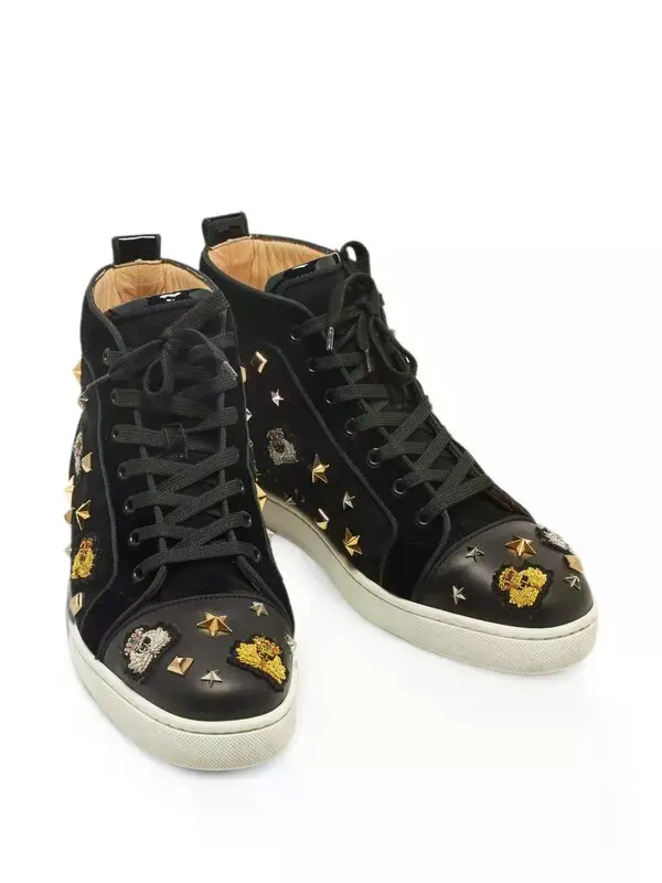 CHRISTIAN LOUBOUTIN Louis Embellished High-top Sneakers