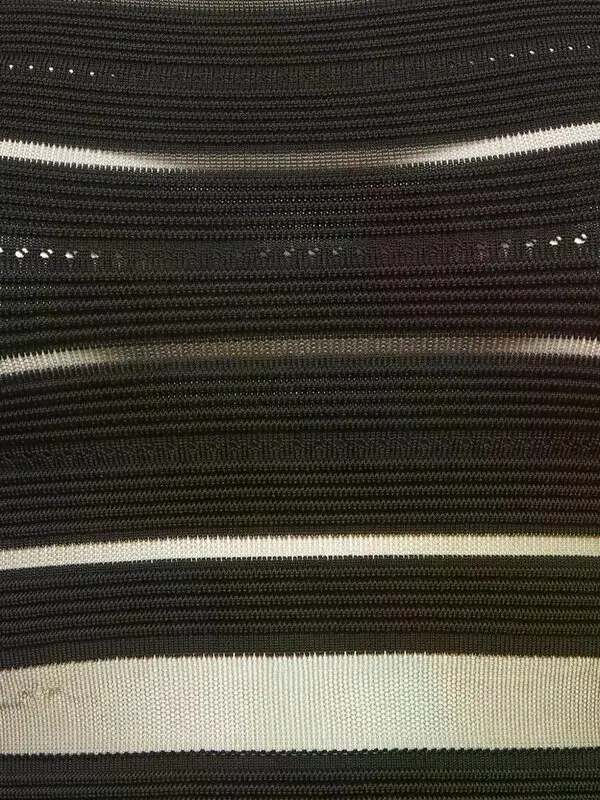 Balmain Off-shoulder Striped Dress