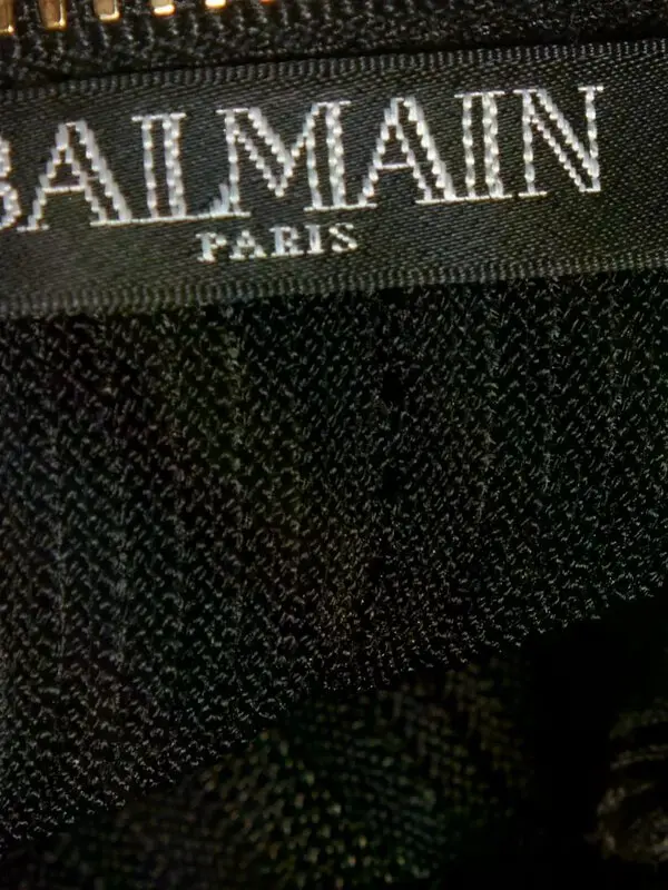 Balmain Off-shoulder Striped Dress