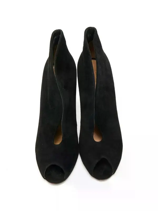 GIANVITO ROSSI Vamp Peep-toe Ankle Boots