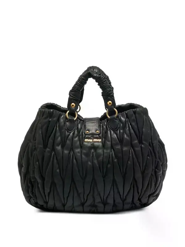 Miu Miu Logo-engraved Tote Bag