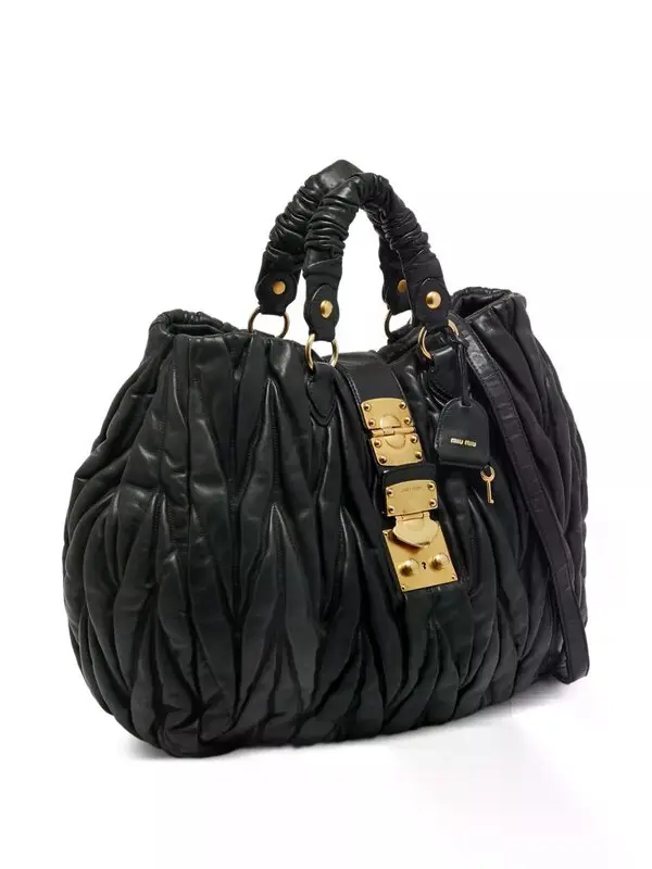 Miu Miu Logo-engraved Tote Bag