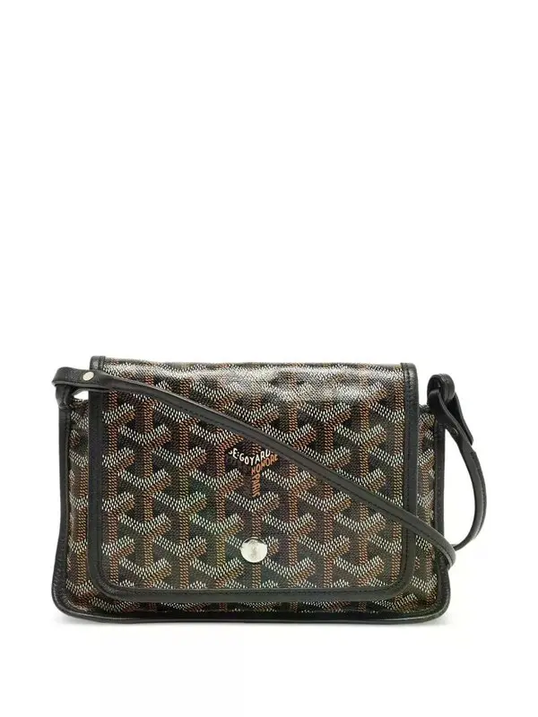 Goyard 2020 Plumet Goyardine Canvas Cross Body Bag - Black