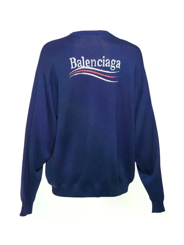 Balenciaga Political Campaign Logo-embroidered Sweater