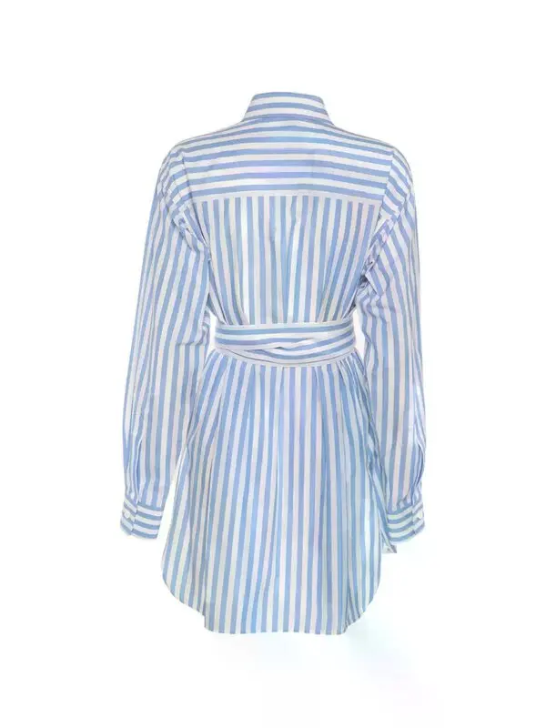 Celine Striped Waist-tie Shirt