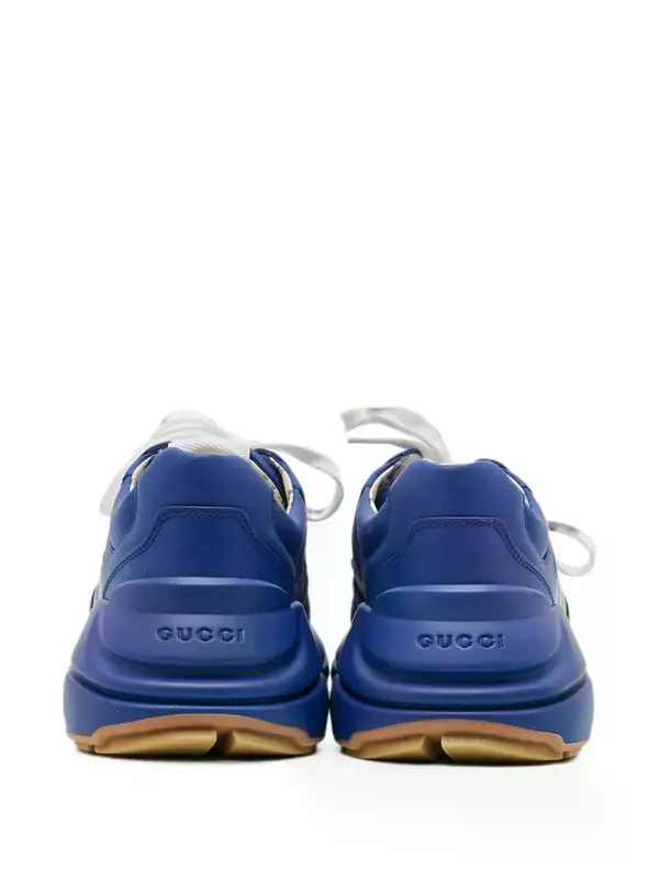 Gucci Rhyton Low-top Sneakers With Logo Print - Blue
