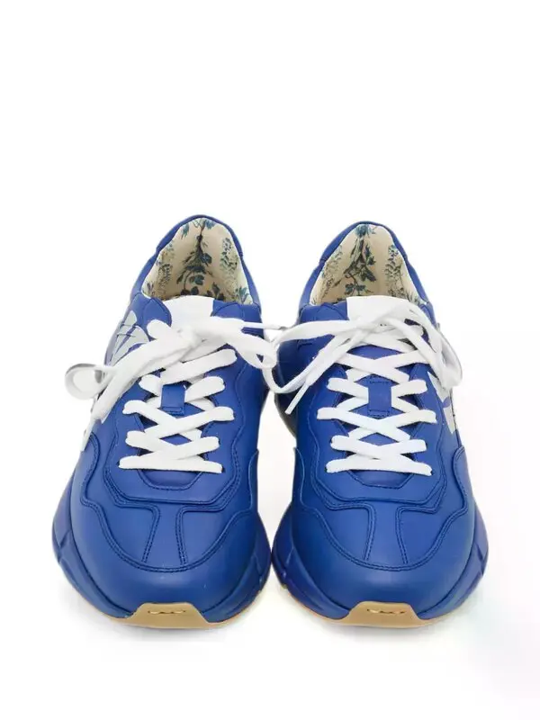 Gucci Rhyton Low-top Sneakers With Logo Print - Blue