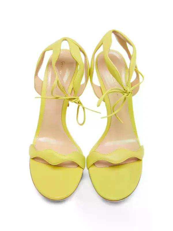 GIANVITO ROSSI Wavy Ankle Tie Sandals