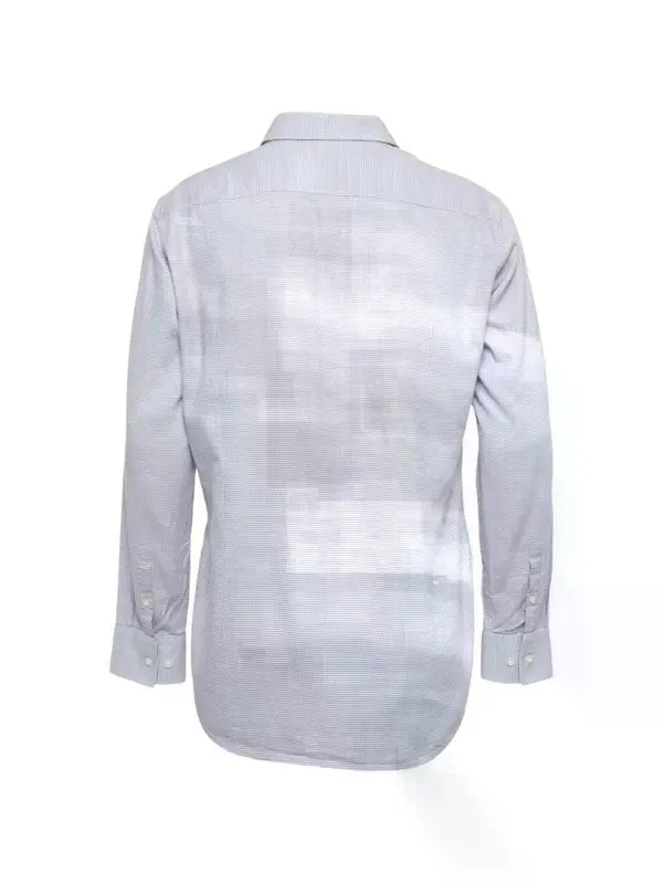 BOSS Check-pattern Slim-fit Shirt - Blue