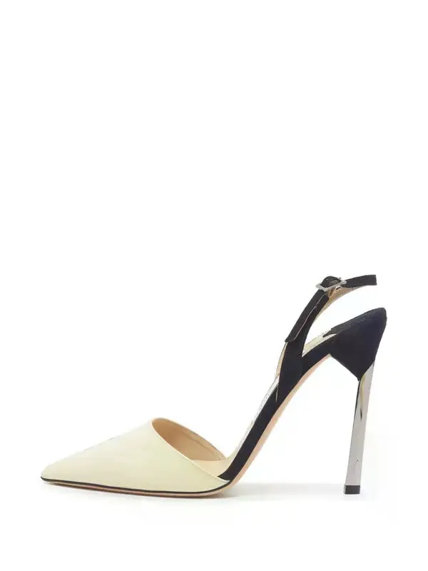 JIMMY CHOO Lucy Patent Leather Slingback Pumps - White