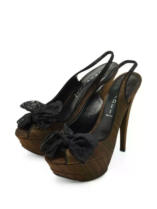 Casadei Bow Platform Sandals