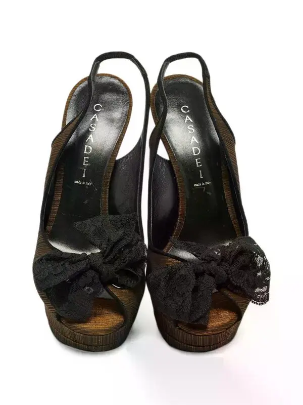 Casadei Bow Platform Sandals