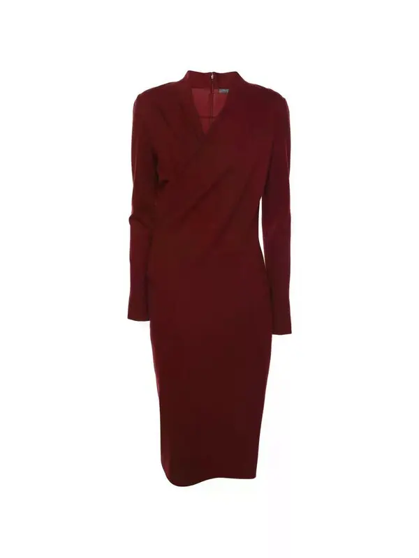 Alexander McQueen Wrap-style Midi Dress - Red