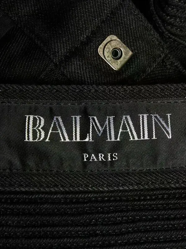 Balmain Ribbed-detail Slim-fit Jeans
