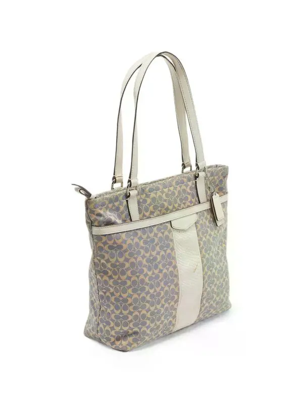 COACH VINTAGE Signature Monogram Canvas Tote Bag