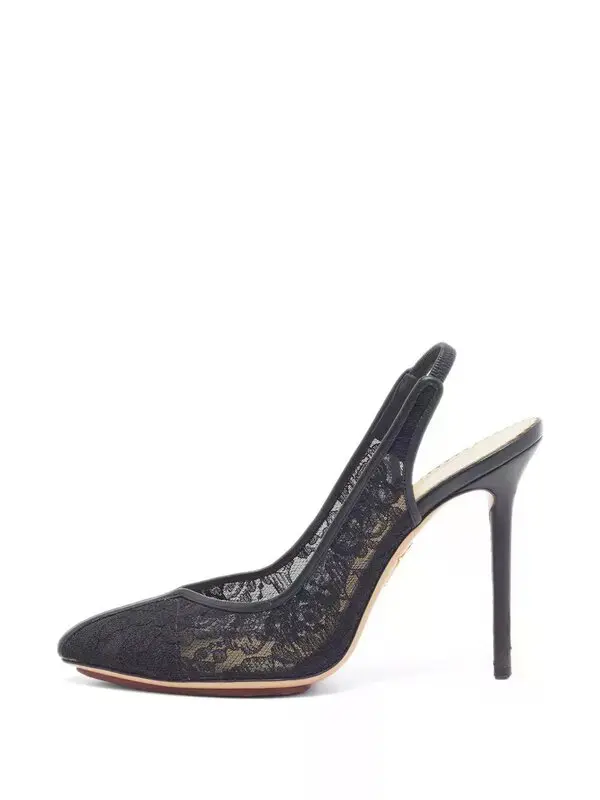 CHARLOTTE OLYMPIA Lace Slingback Pumps