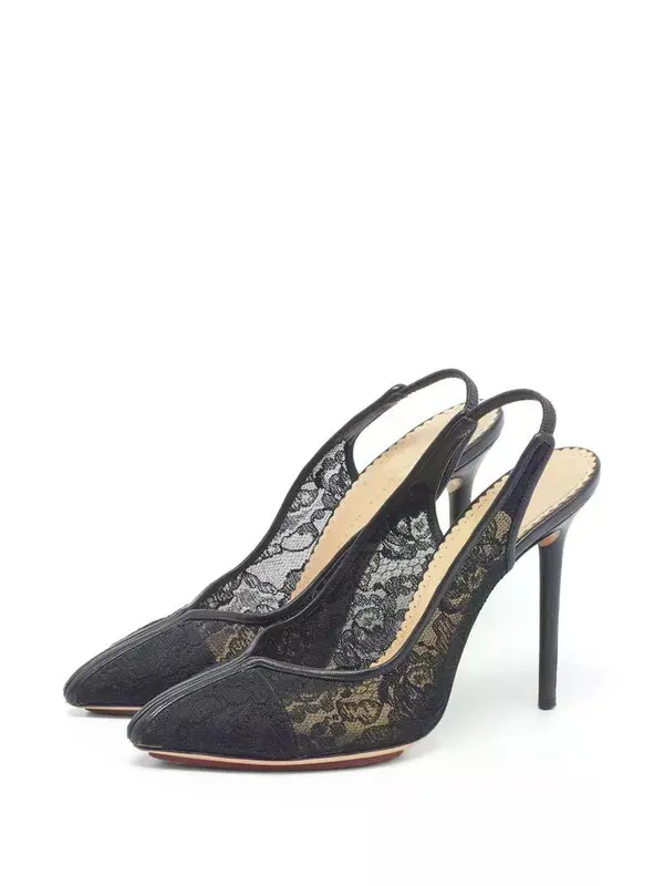 CHARLOTTE OLYMPIA Lace Slingback Pumps