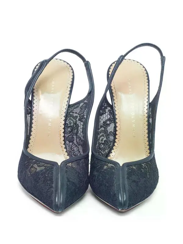 CHARLOTTE OLYMPIA Lace Slingback Pumps