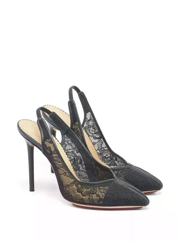 CHARLOTTE OLYMPIA Lace Slingback Pumps