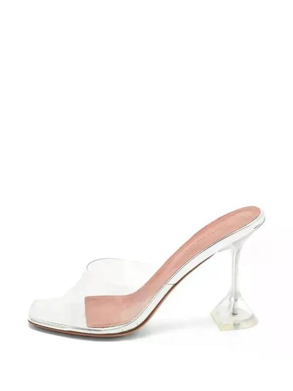 Amina Muaddi Lupita Martini-glass Heel Sandals - Silver