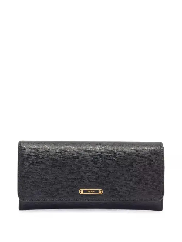Fendi 2013 Logo-plaque Wallet - Black