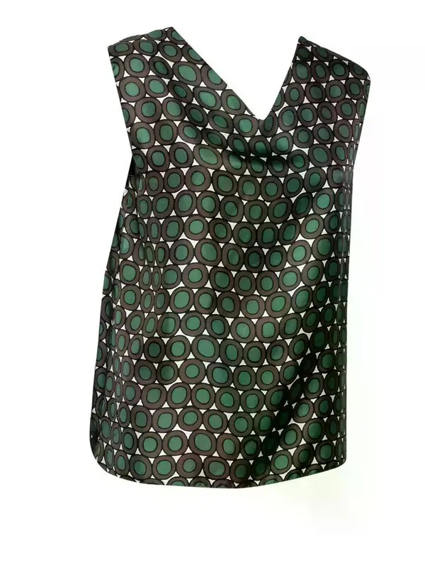 Max Mara 2024 Sleeveless Geometric-print Blouse