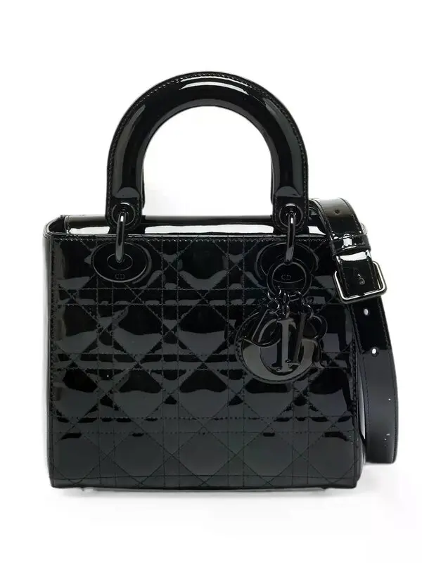 Dior Small Lady Cannage Tote Bag - Black