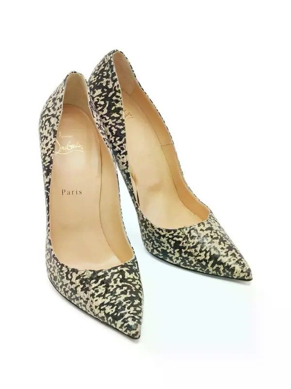 CHRISTIAN LOUBOUTIN Lock So Kate Snakeskin-embossed Pumps