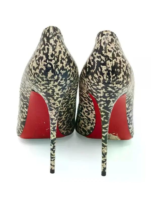 CHRISTIAN LOUBOUTIN Lock So Kate Snakeskin-embossed Pumps - Black