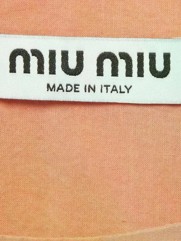 Miu Miu Logo-embroidered Mini Dress
