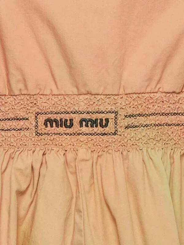 Miu Miu Logo-embroidered Mini Dress