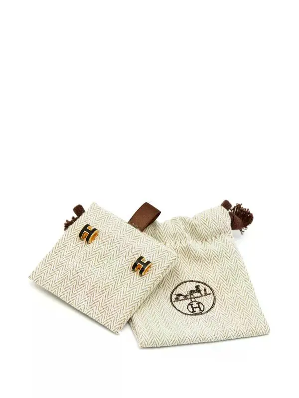 Hermès Mini Pop H Enamel Earrings