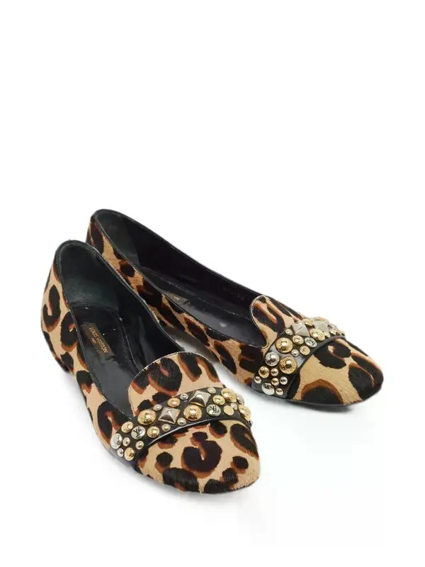 LOUIS VUITTON Leopard-print Ballet Flats