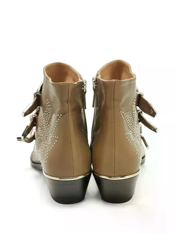 Chloé Susanna Buckled Ankle Boots - Brown