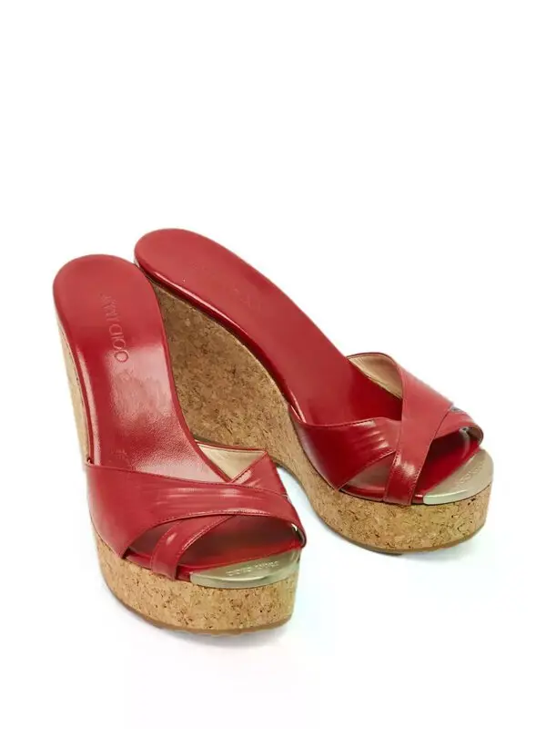 JIMMY CHOO Prima Cork-platform Wedge Sandals