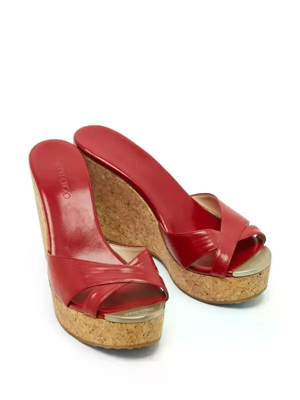 JIMMY CHOO Cork Platform Wedge Sandals