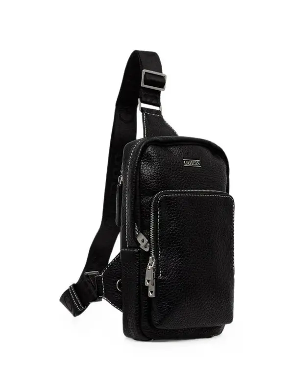 Guess Boston Pebbled Contrast-stitch Backpack