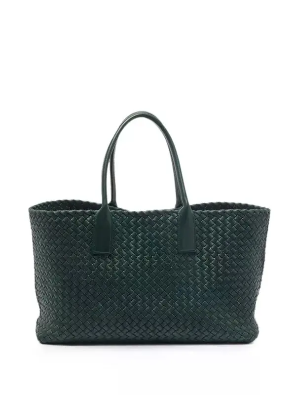 Bottega Veneta Intrecciato Cabat Tote Bag - Green